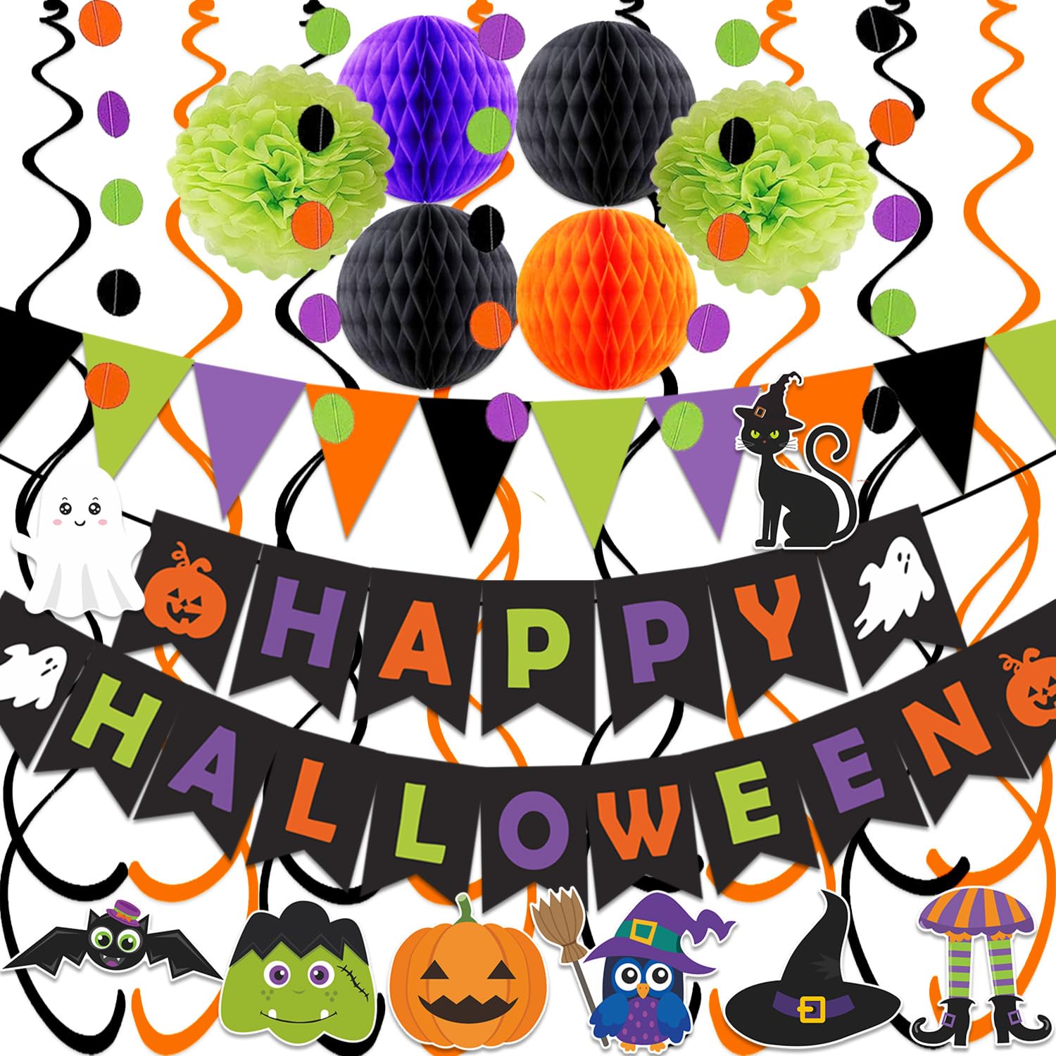 Amazon.com: Halloween Party Decorations, Happy Halloween Banner ...