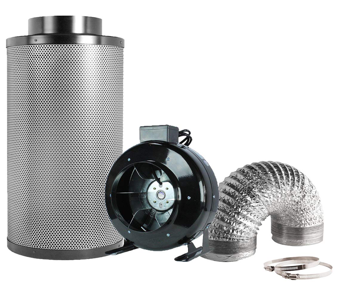 Buy GreenHouser Hydro 8 Inch Carbon Air Filter and Inline Fan 25-feet ...
