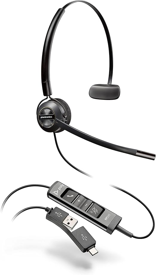 Amazon.com: Poly (Plantronics + Polycom) EncorePro 545 USB-A and USB-C ...