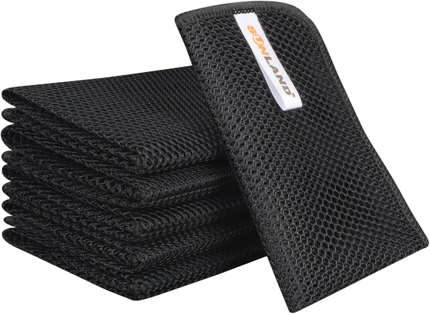 SUNLAND Double-Deck Netted Dish Cloths for Washing Dishes No Odor ...