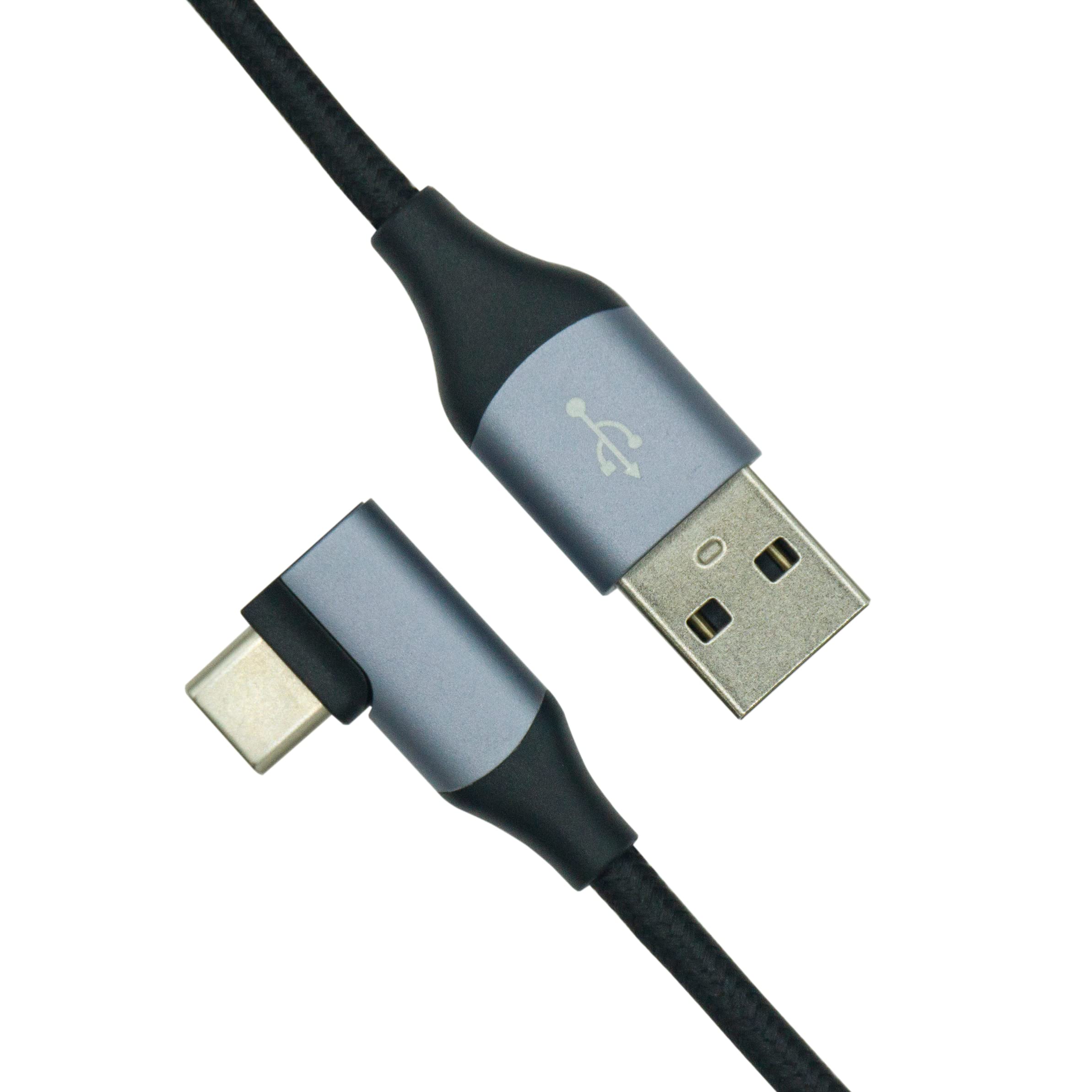 Buliter 2Pack(3FT+6FT) USB A to Type c Cable 90 Degree, Type-C 3A Fast ...