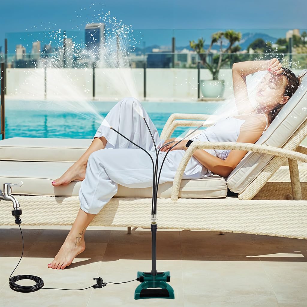 HASTHIP® 10 Meters Misting System Flexible Multi-Nozzle Water Spraying ...