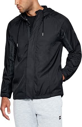 Under Armour Men's SC30 Windbreaker Jacket, Black (001)/Stealth Gray, X ...