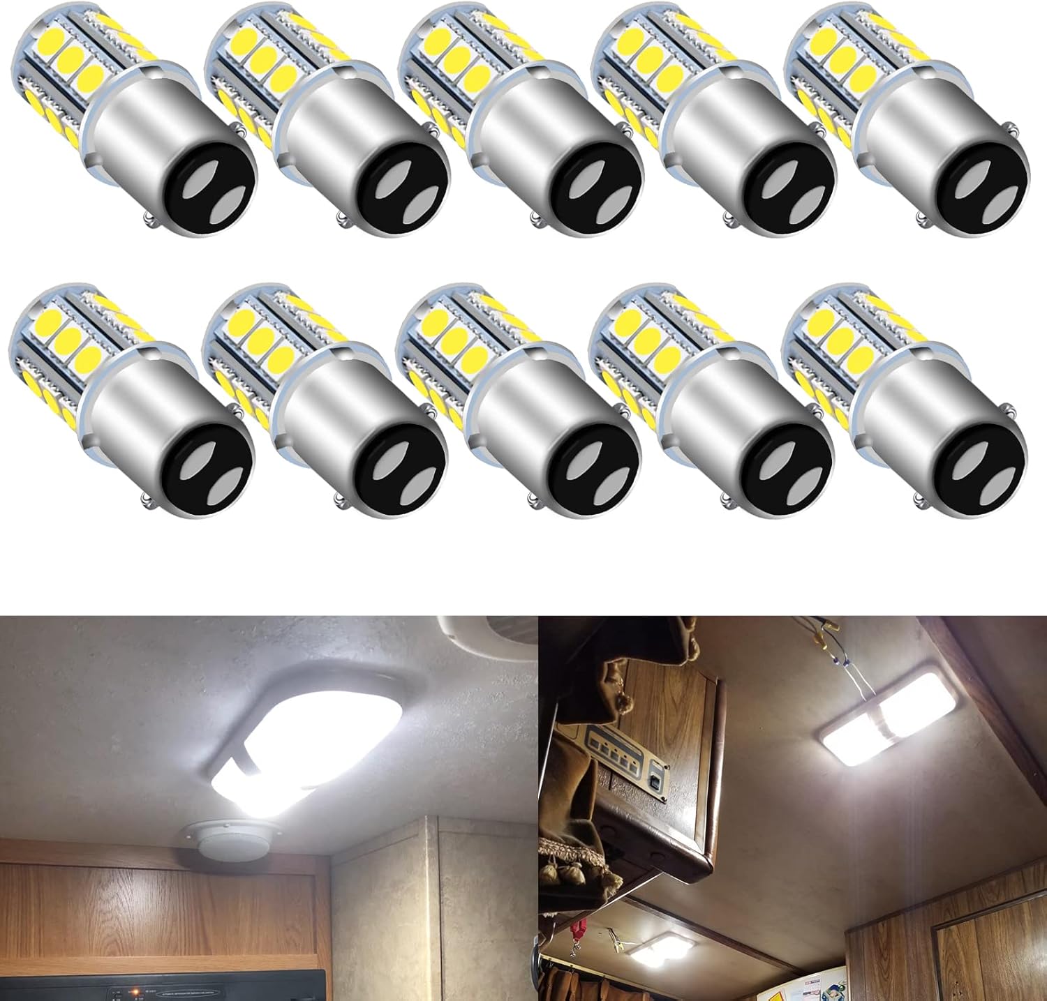 Amazon.com: UNXMRFF - Super Bright 1142 BA15D LED Bulbs, 1178 LED 5050 ...