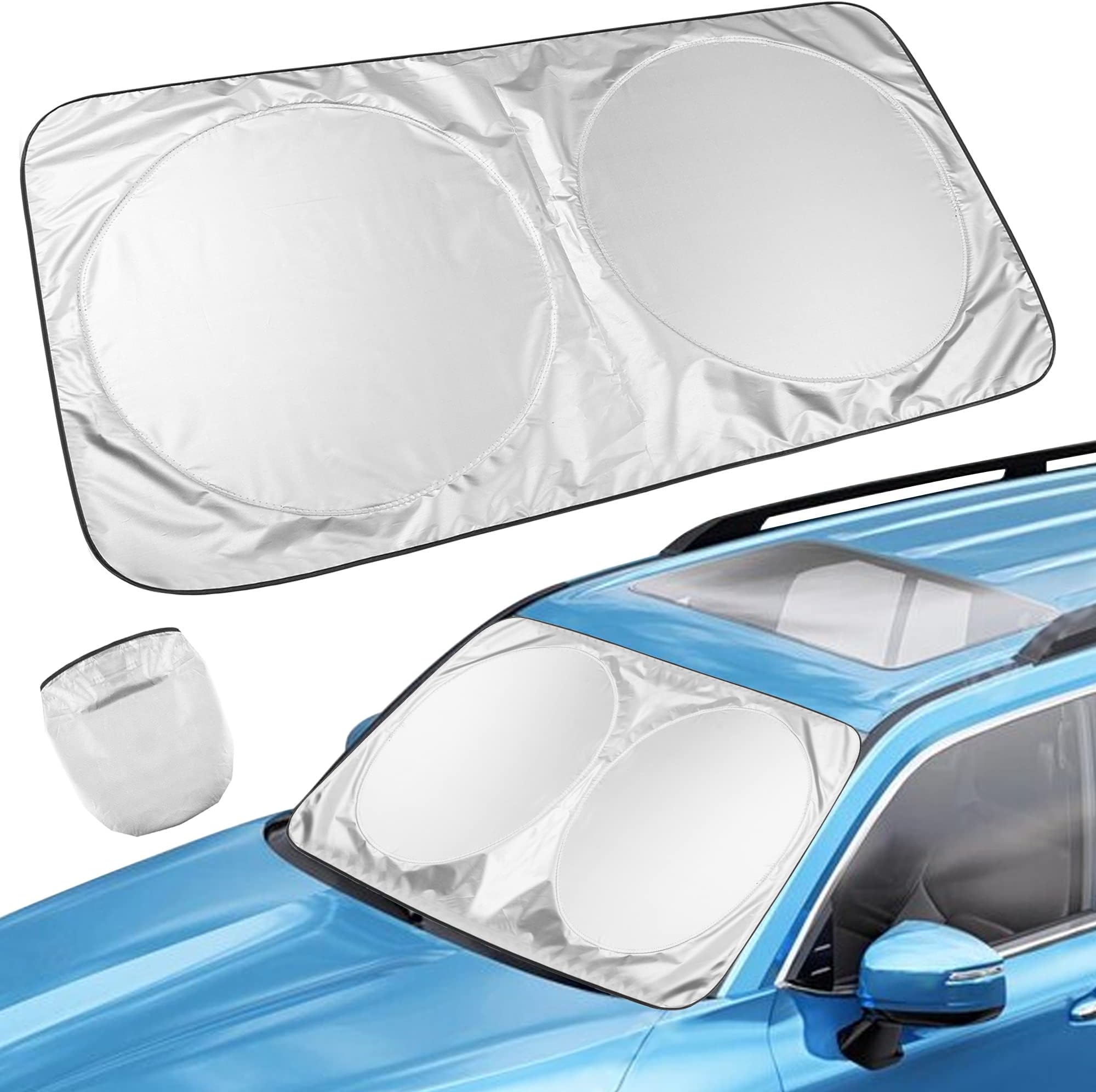 Amazon.com: BNYD Car Windshield Sunshade Foldable Reflective Sun Visor ...