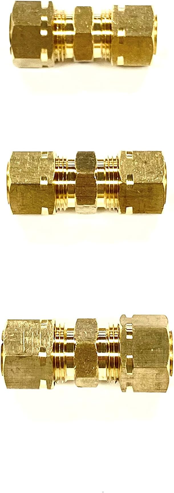 Metalwork 12mm OD x 12mm OD Metric Nickel Plated Brass Compression ...