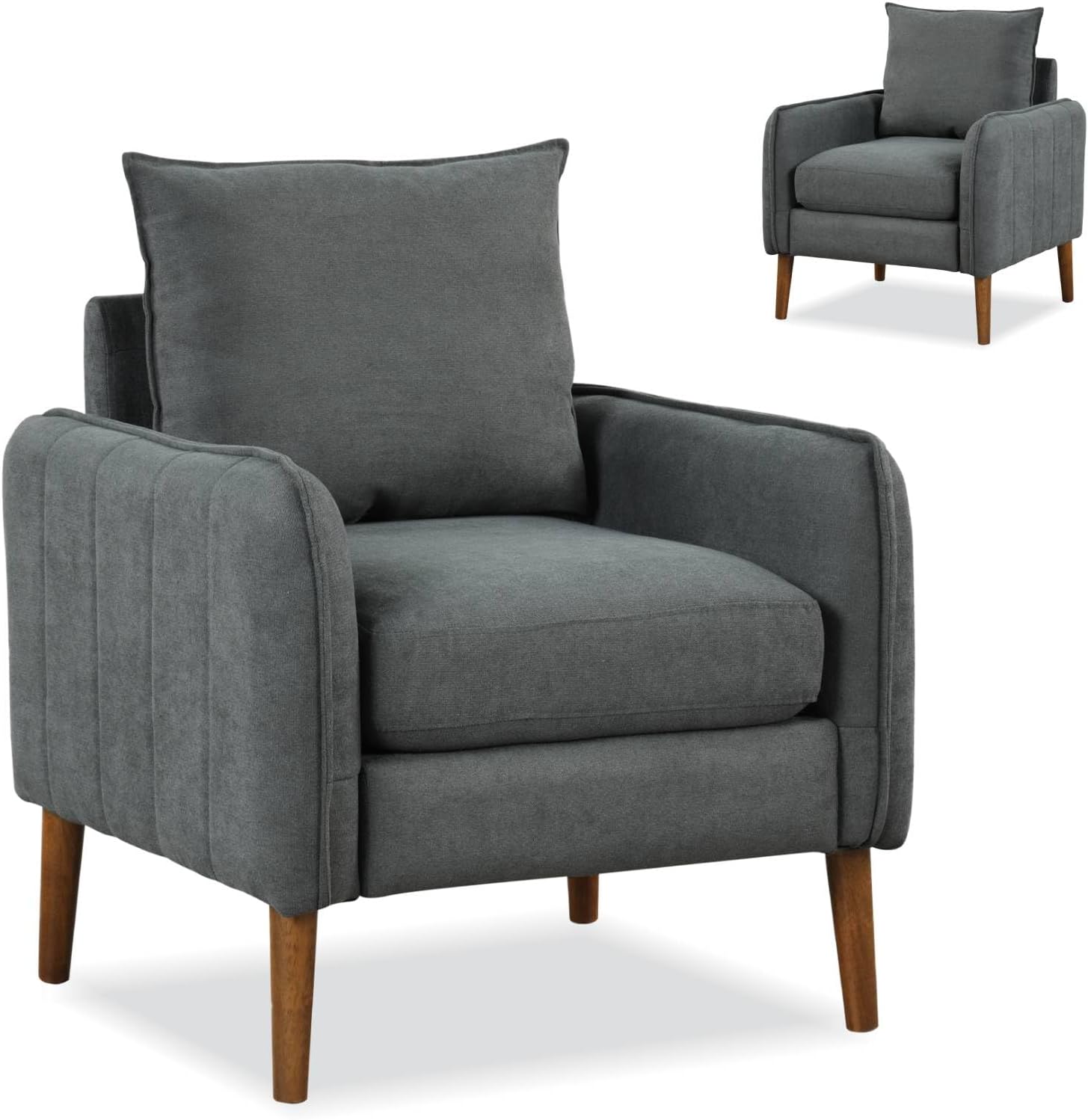 Multigot Modern Accent Chair, Upholstered Single Sofa Chair with ...