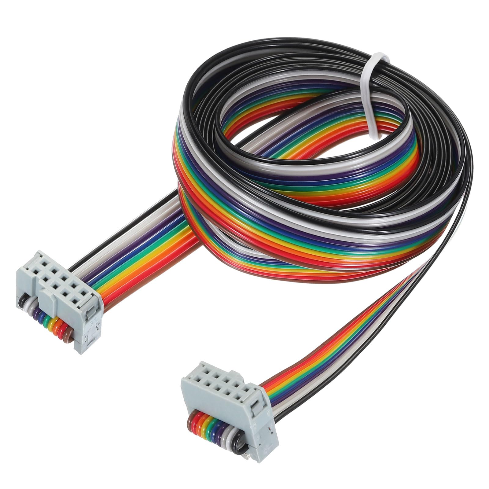 Amazon.com: MECCANIXITY 1 Pcs 10 Pin Flat Rainbow Ribbon Cable FC/FC ...