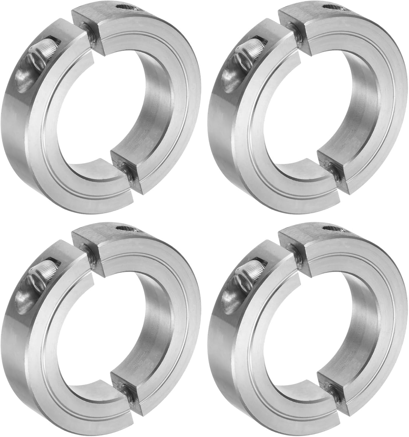 Amazon.com: uxcell 4pcs Double Split Clamp-On Shaft Collar for 1-1/2 ...