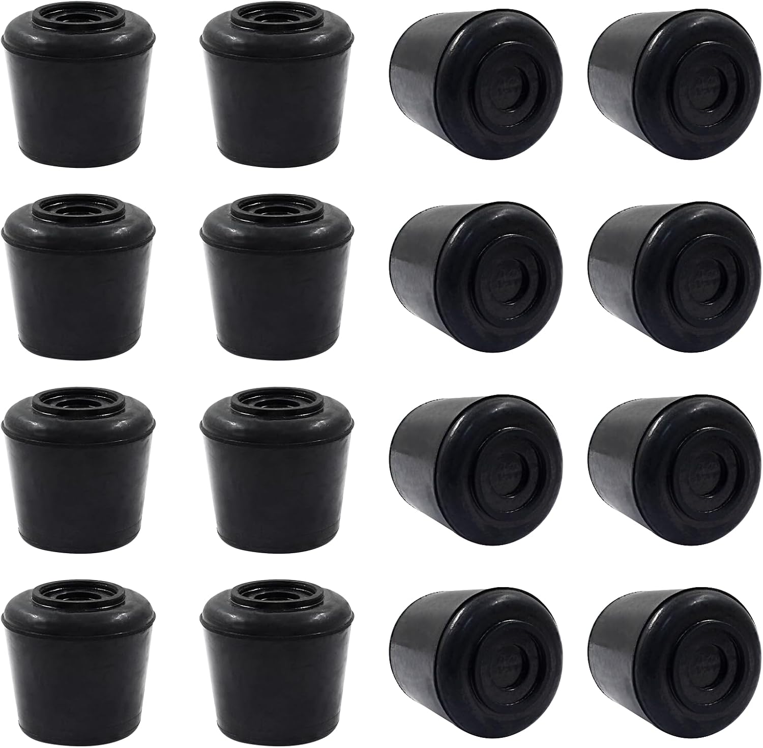 Suiwotin 16pcs 7/8 Inch Round Chair Leg Tips Caps, Non-Slip Rubber ...