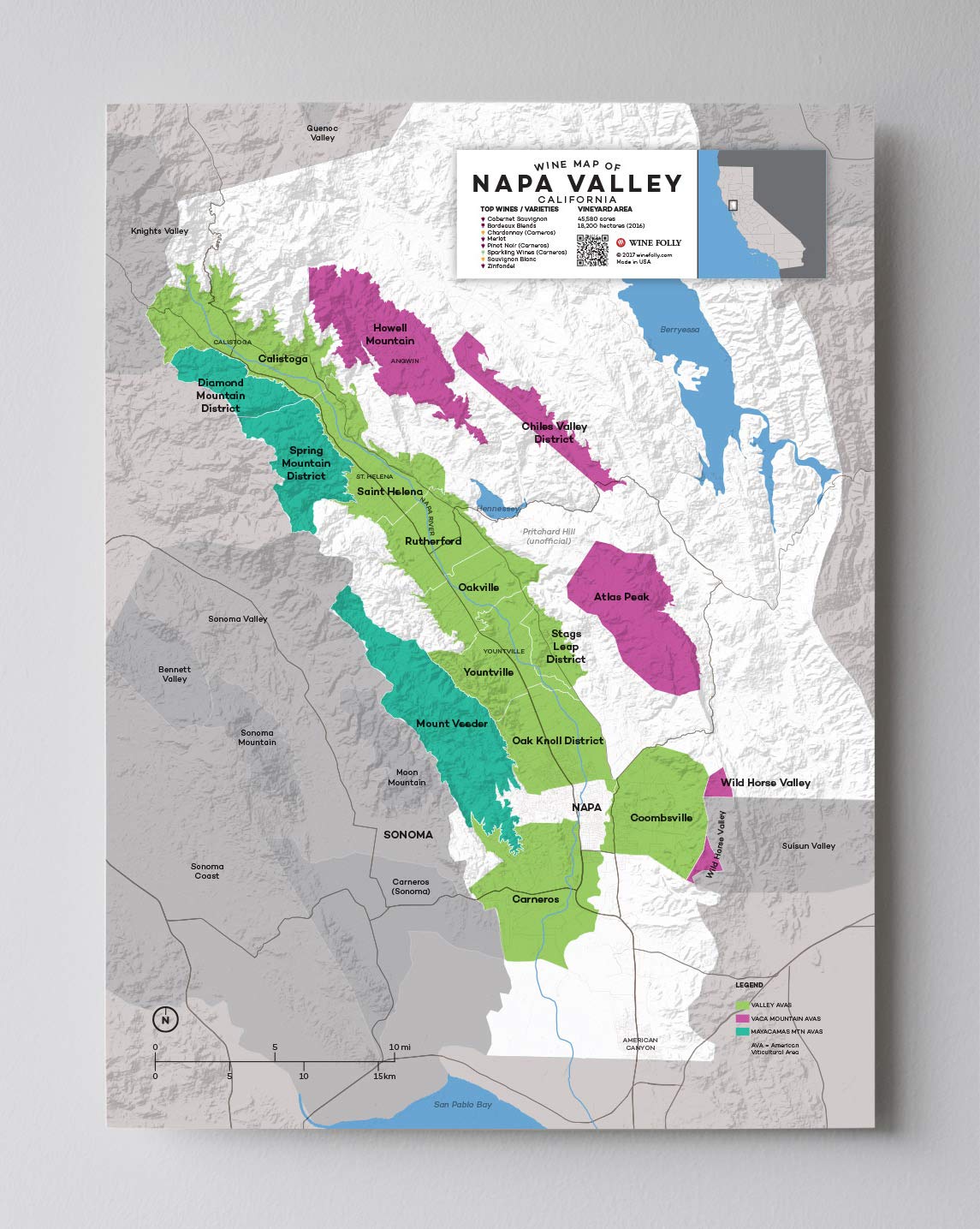 California Napa Valley Map