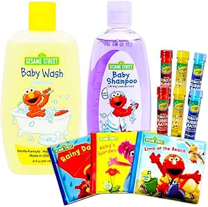 Amazon.com: Sesame Street Elmo Bath Toys Ultimate Set Toddlers Kids ...