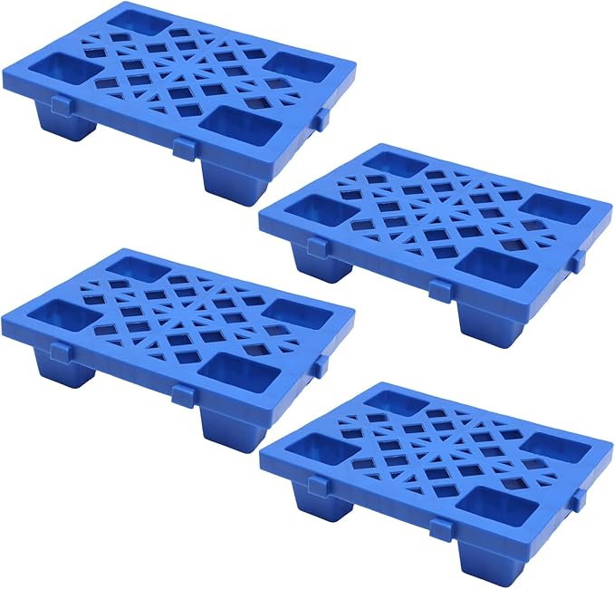 Amazon.com: Plastic Pallets,4 Pack Lightweight Pallet,Nestable Moisture ...