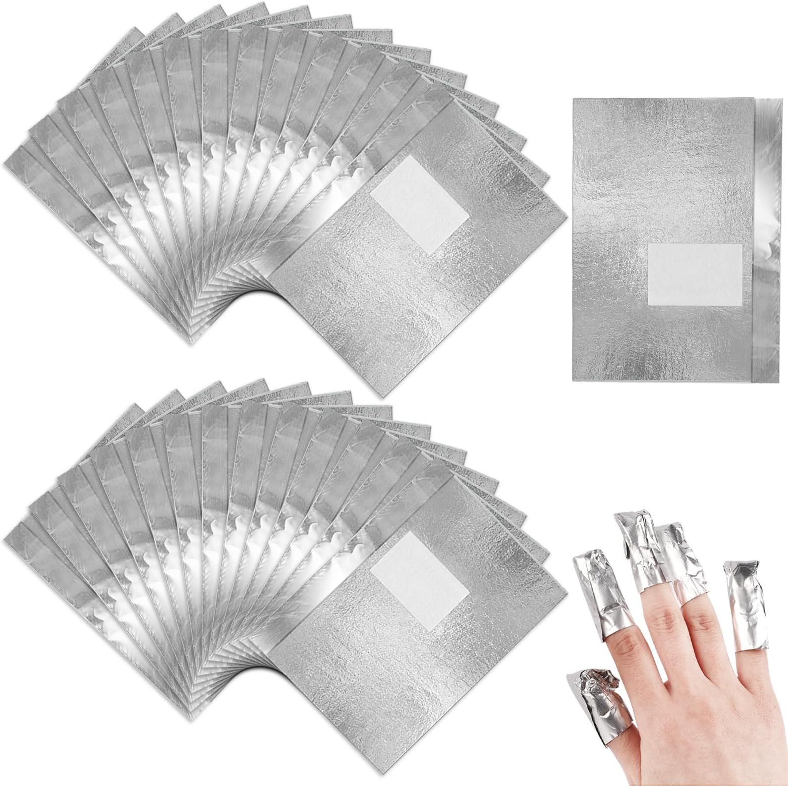 Amazon.com : 200 Pcs Nail Polish Remover Gel Nail Foil Wraps Soak Off ...