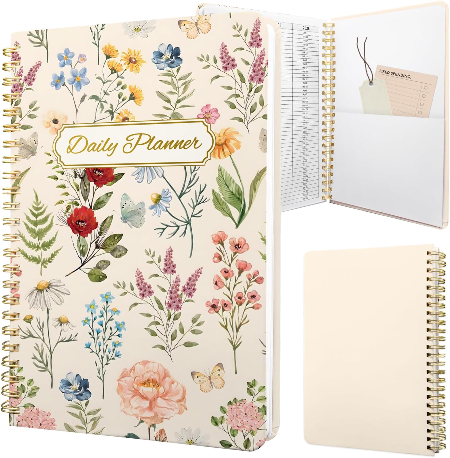 Amazon.com : Stanoha Undated Daily Planner - Spiral Notebook 80 Days ...