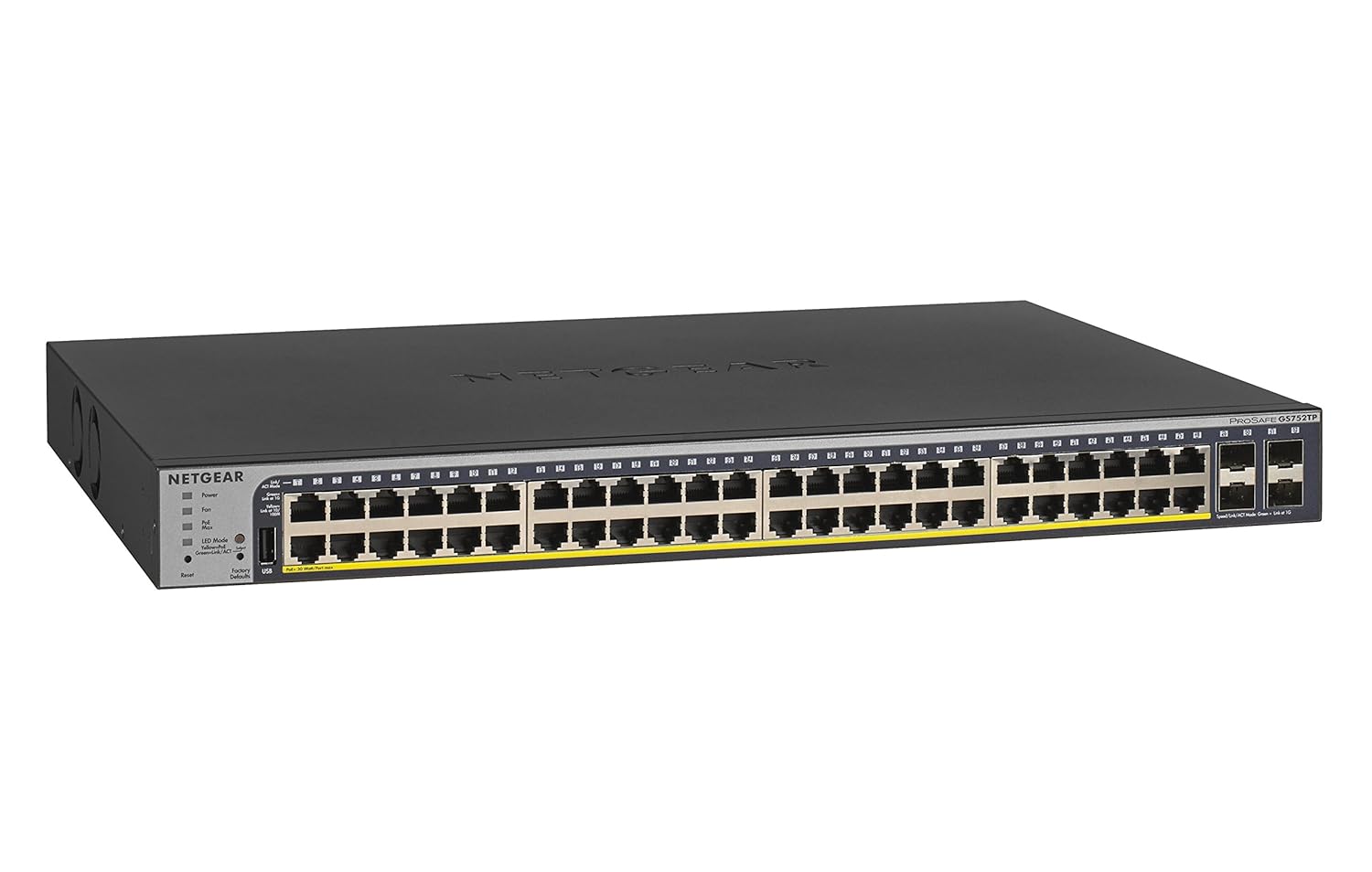 Amazon.com: NETGEAR 52-Port PoE Gigabit Ethernet Smart Switch (GS752TP ...