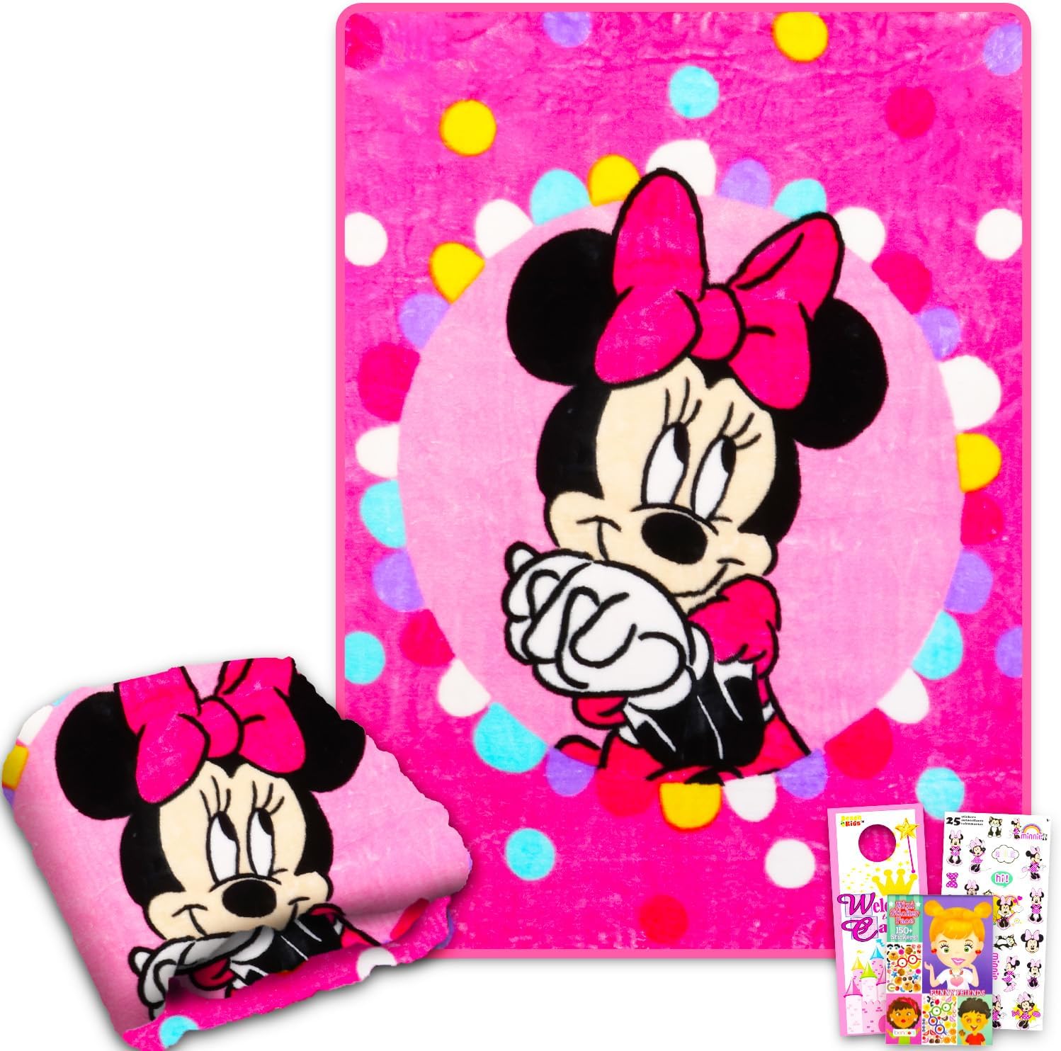 Amazon.com: Minnie Mouse Toddler Blanket for Girls - Bundle with ...