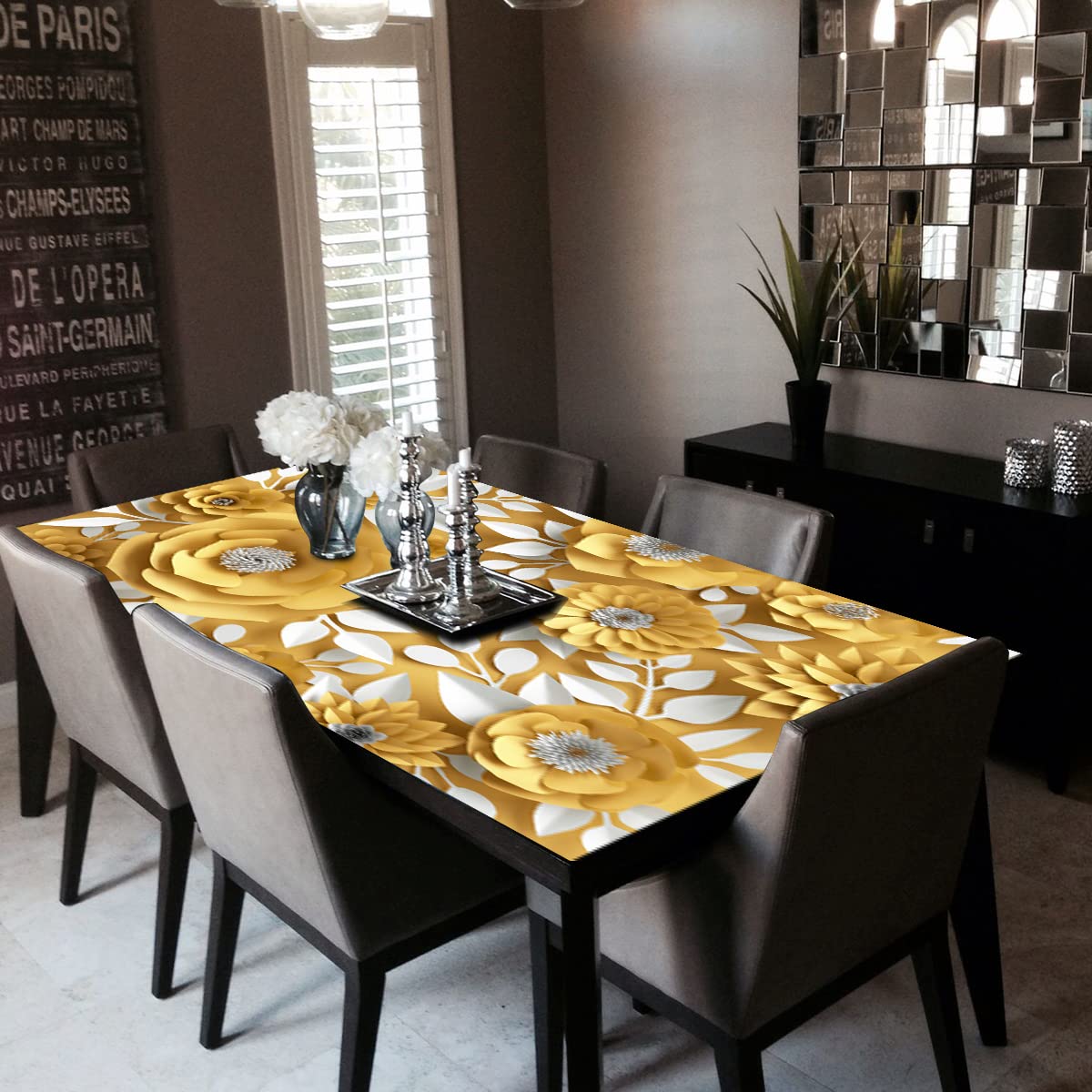 BP Design Solution Rose Flower Table Wallpaper for Dining Table/Fridge ...