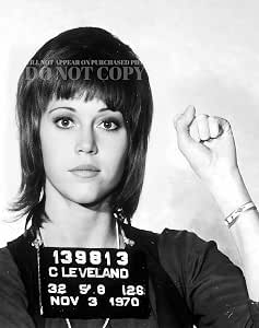 Amazon.com: Jane Fonda Mug Shot 8 X 10 - Awesome 1970 Mugshot Portrait ...