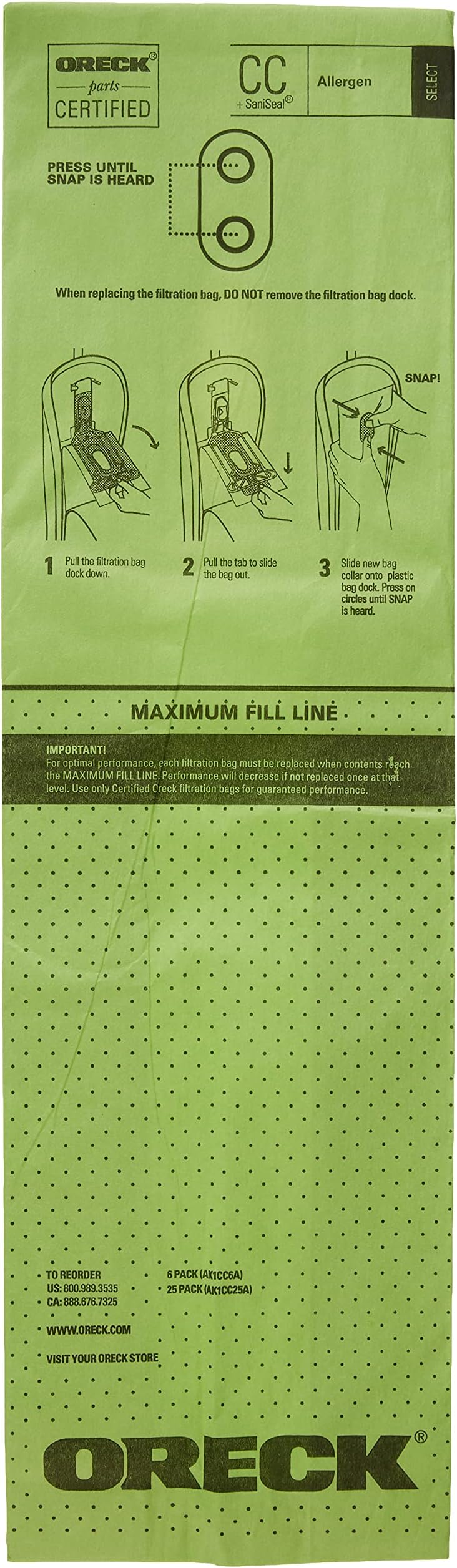 Amazon.com - Hoover AH10243 Paper Bag, Allergen Filtration Hushtone 10 ...