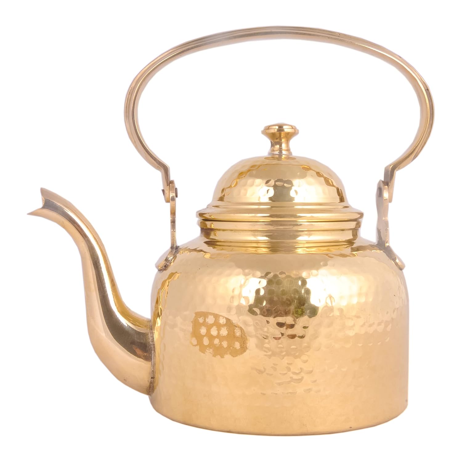 Shiv Shakti Arts® Brass Tea Pot/Ketali/Kettle, 1750 ML - for Making Tea ...