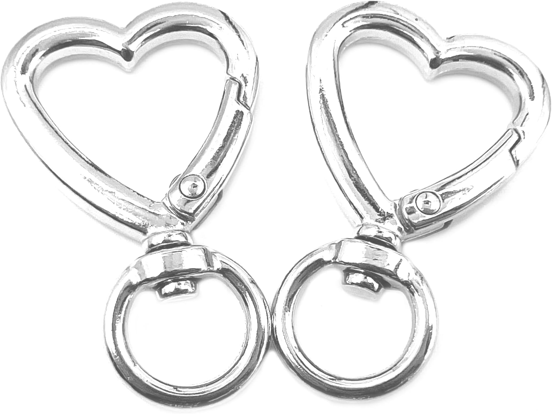 Amazon.com: YIXI-SBest 6 Pcs Silver Heart Shape Swivel Buckles Trigger ...