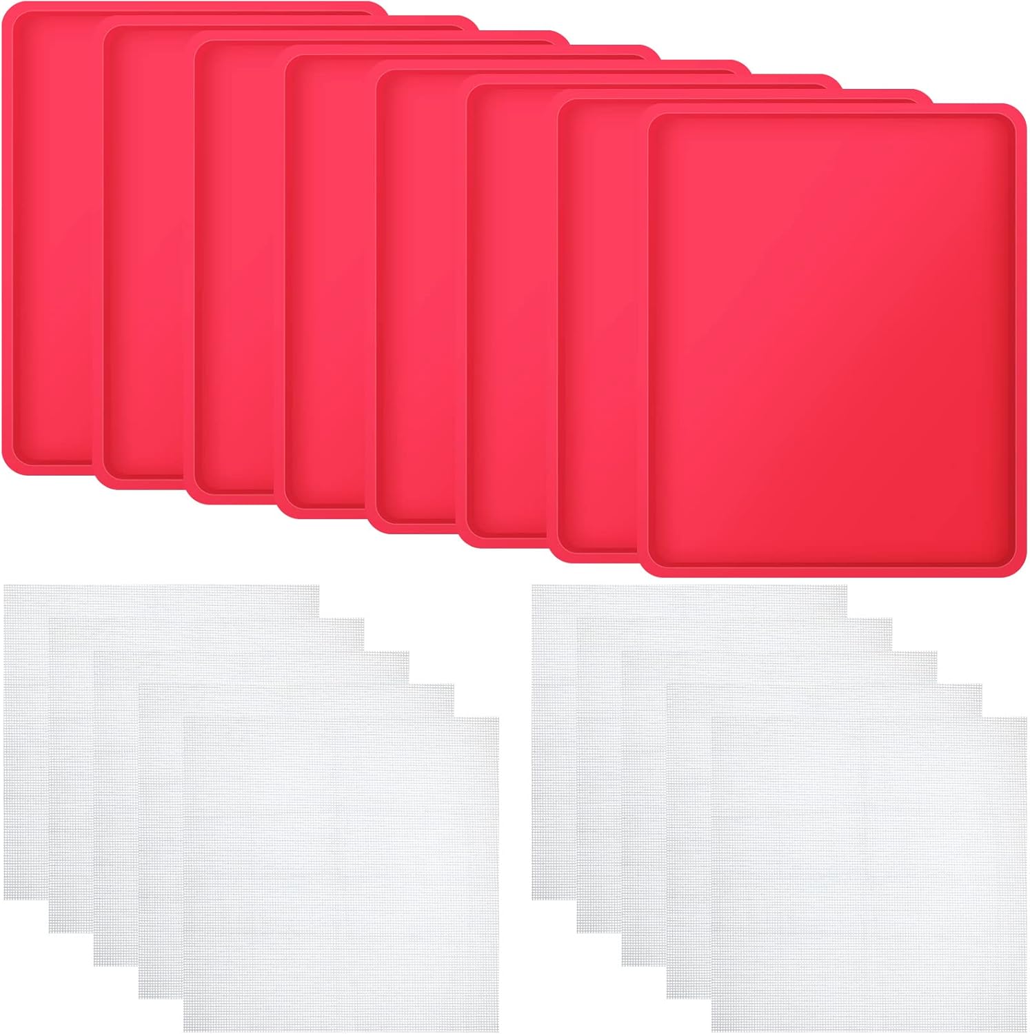 Amazon.com: 8 Pcs Silicone Dehydrator Mats 10 Pcs Mesh Screen ...