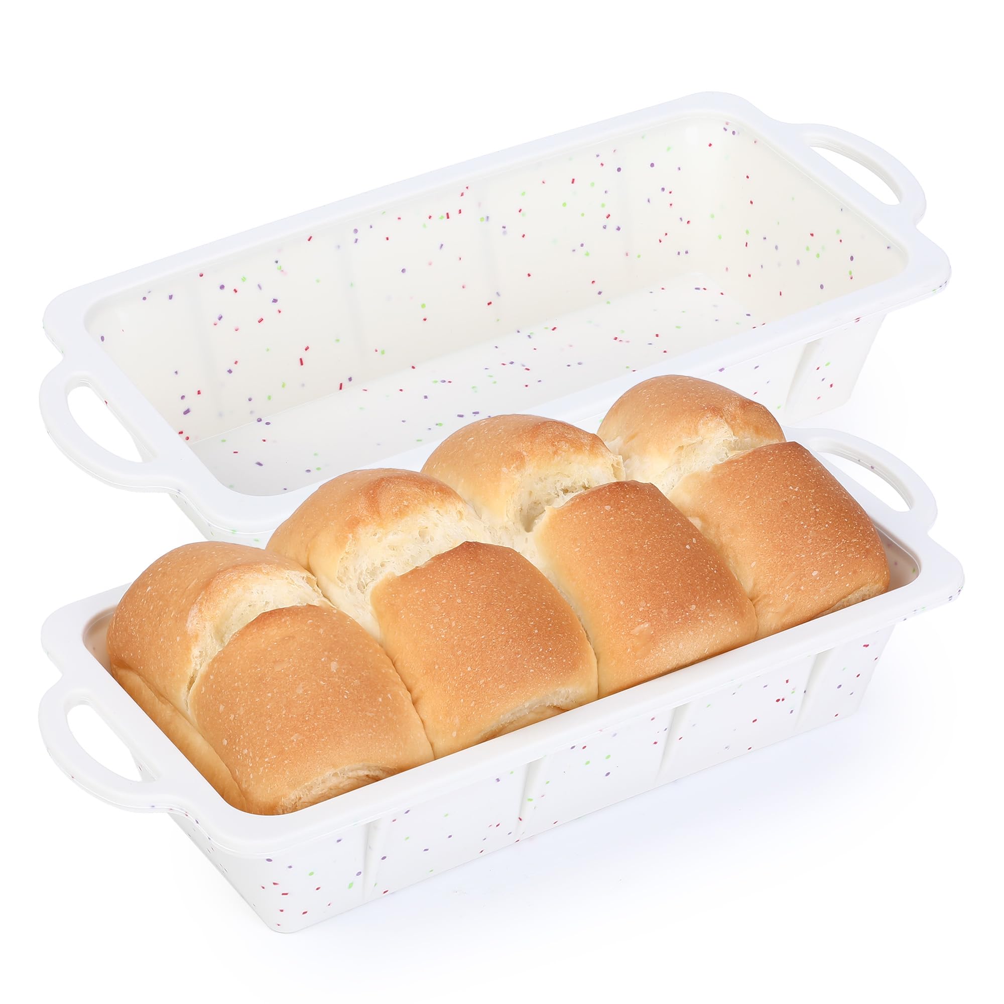 Amazon.com: AOTASO 2 Pcs Silicone Bread Loaf Pan Nonstick Silicone Loaf ...