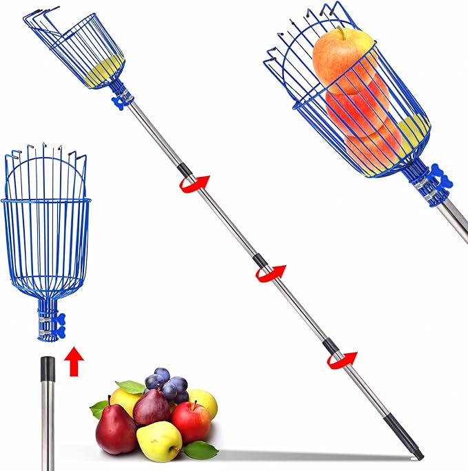 Amazon.com : Ginbel Direct 8-Foot Fruit Picker Pole Tool with Encrypted ...