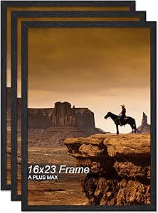 A PLUS MAX 16x23 Picture Frame Set of 3, Black Engineered Wood Frame ...