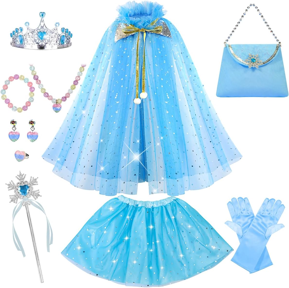 Amazon.com: Meland Princess Dress up Clothes for Little Girl, 11Pcs ...