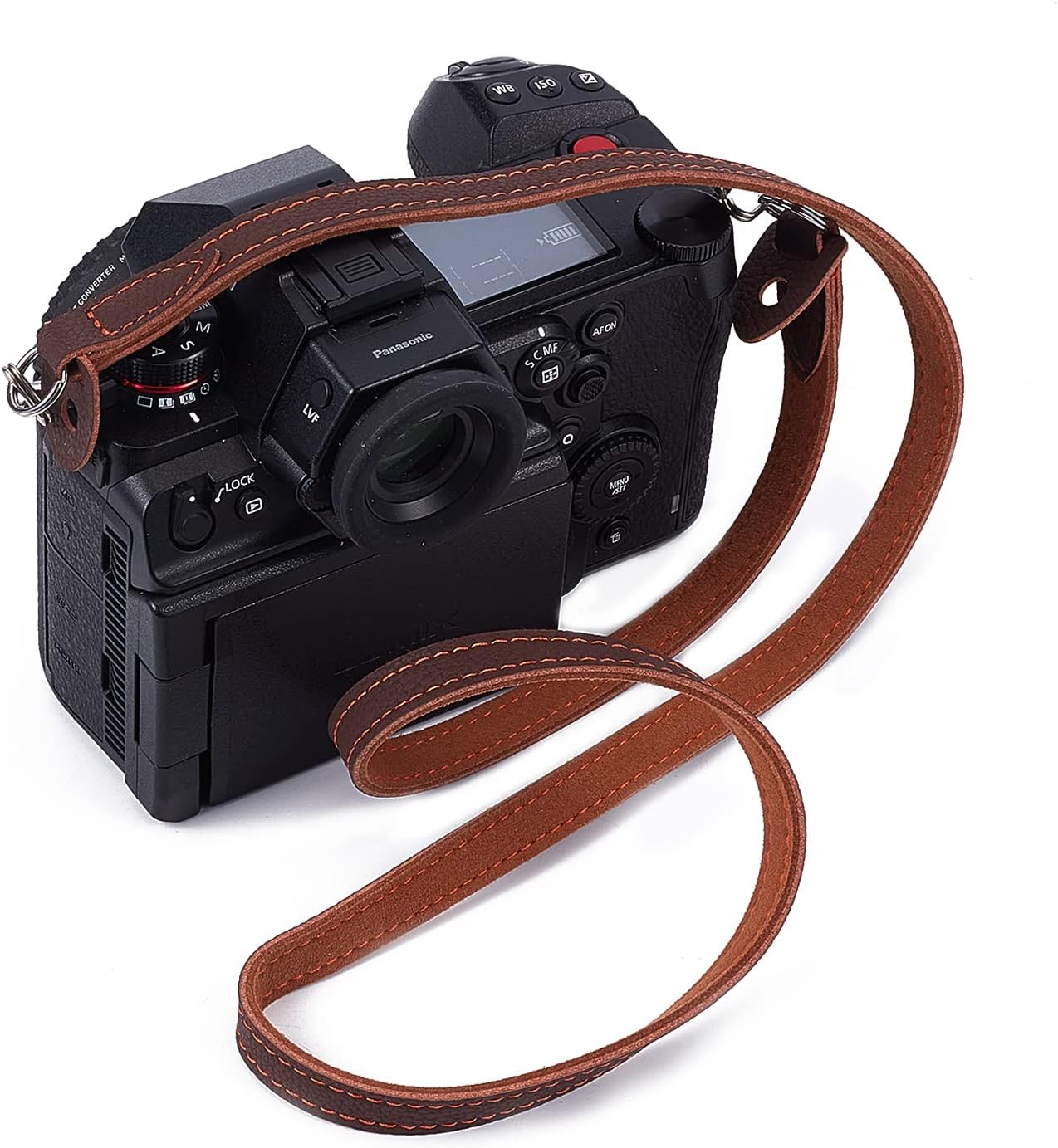 AMIJOUX Camera Shoulder Neck Strap, Leather Camera Strap Brown ...