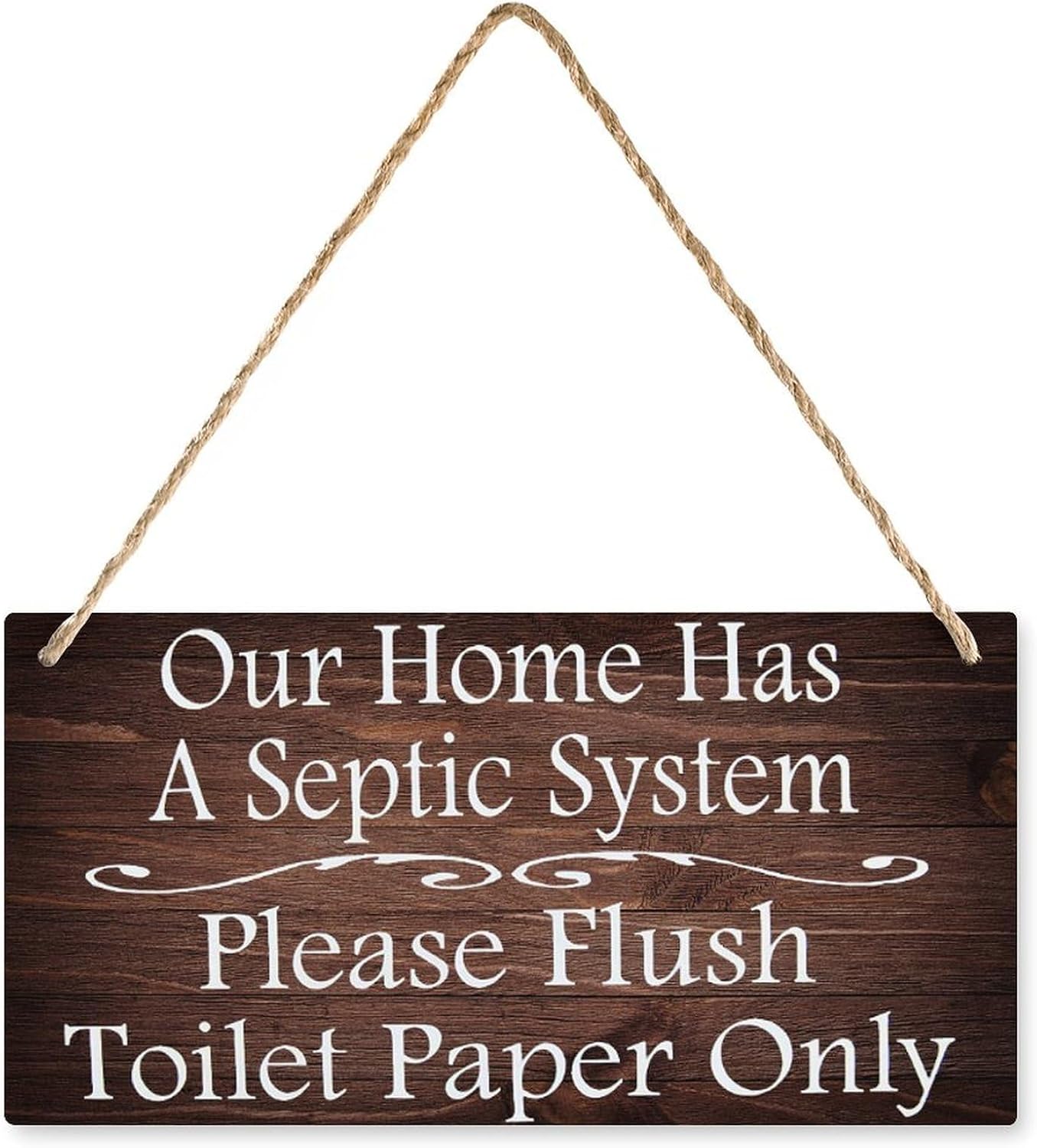 Amazon.com: Wooden Decor Sign Our Home Septic System - Please Flush ...