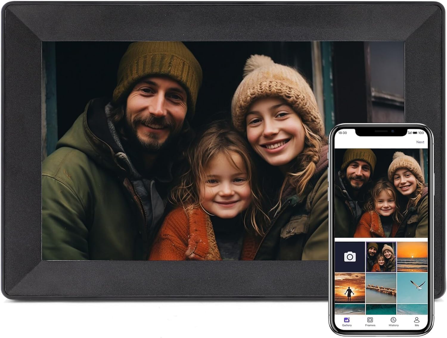 Amazon.com : 10.1inch Uhale Digital Picture Frame WiFi Slideshow ...