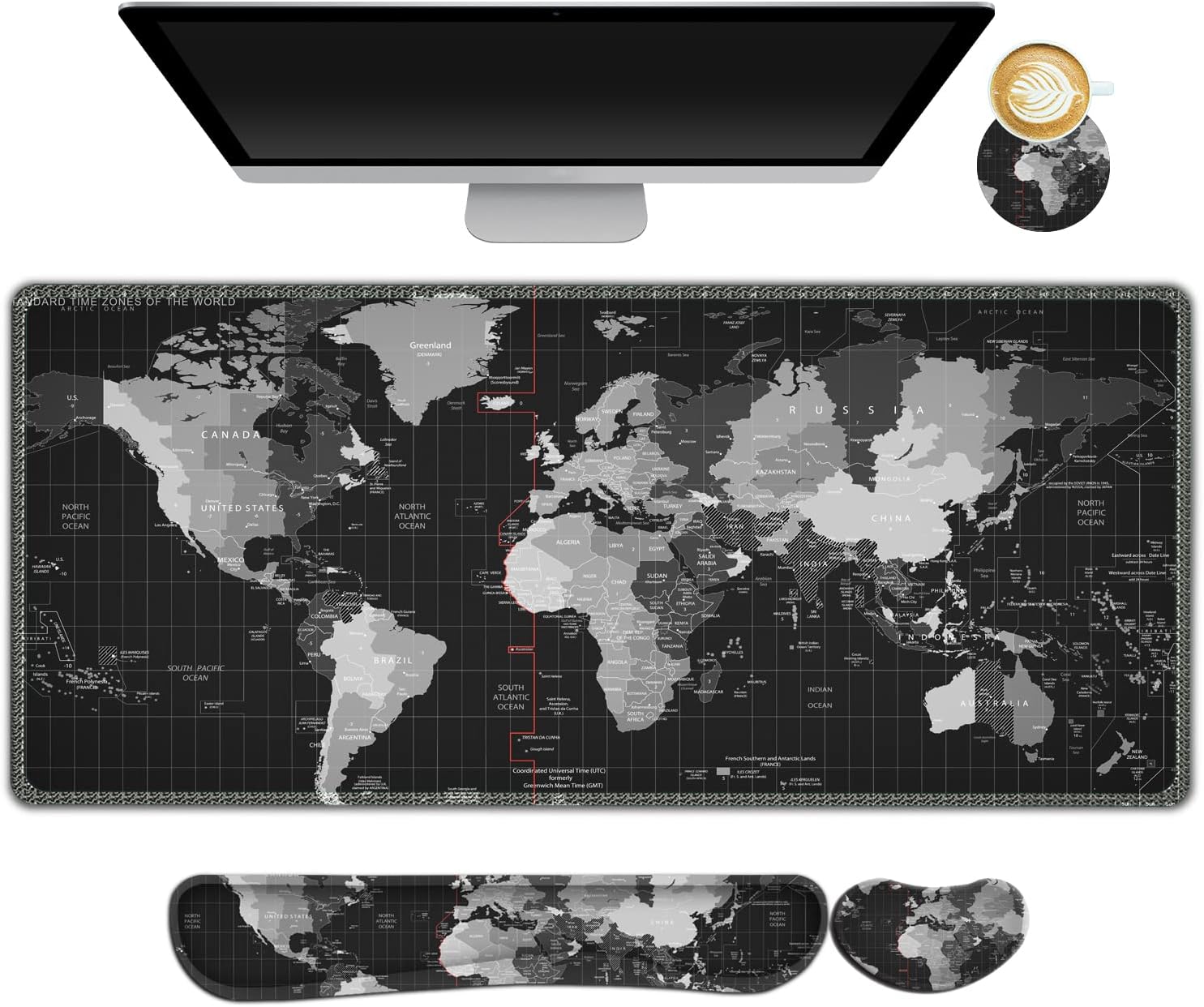 Amazon.com: AIMSA Large Gaming Mouse Pad Set, Keyboard Wrist Rest ...