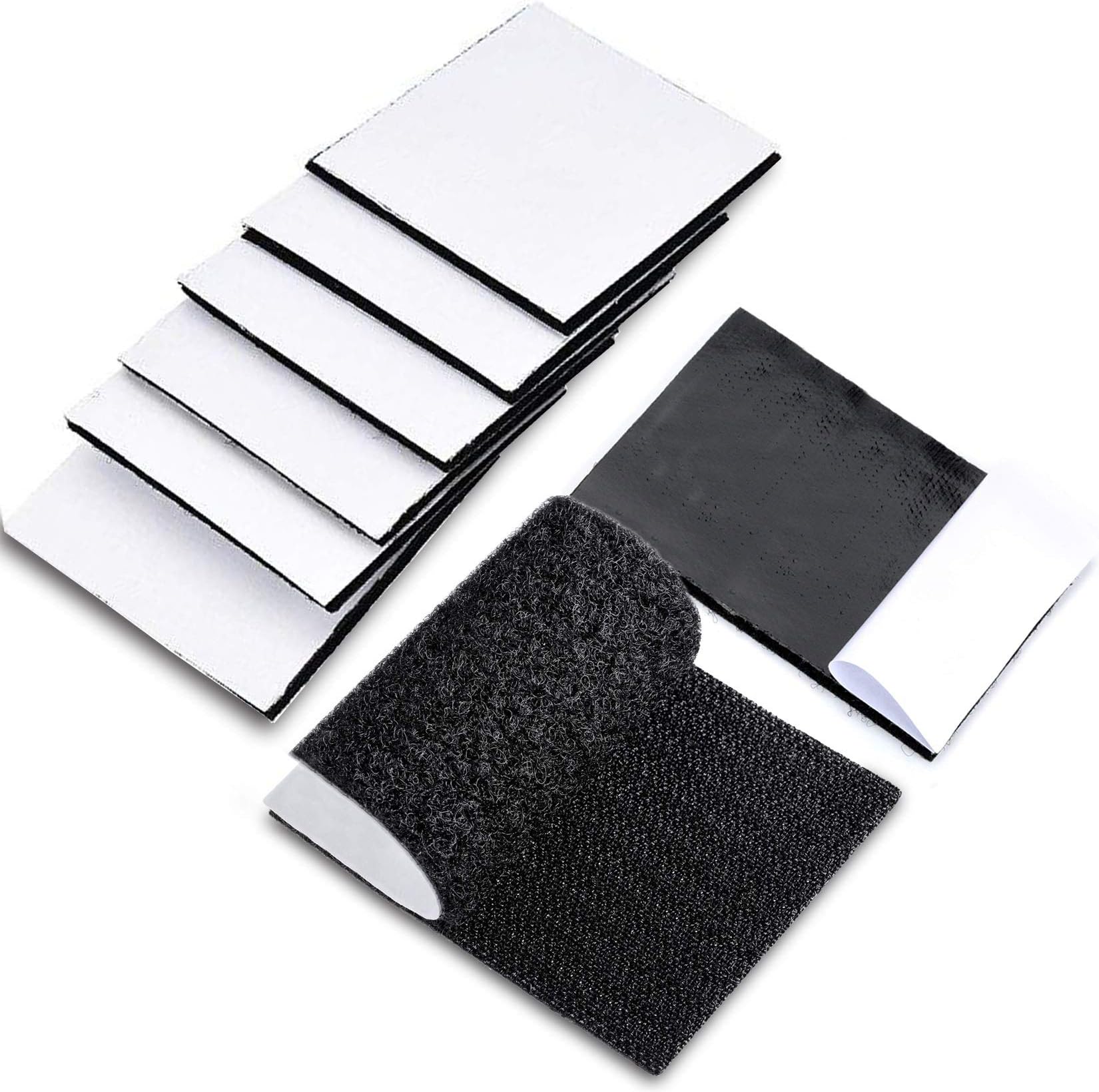 TEUVO Hook and Loop Tape with Adhesive for DIY, Heavy Duty Self ...