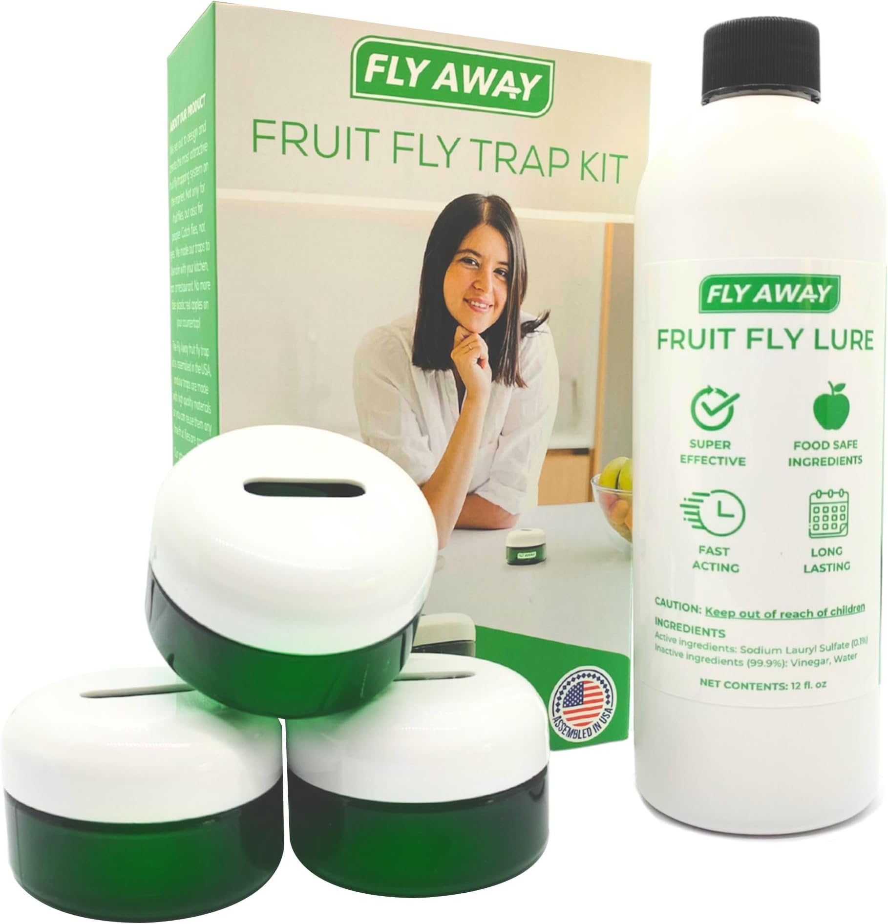 Amazon.com : BW BRANDS Handmade Red Crackle Glass Apple Fruit Fly Trap ...