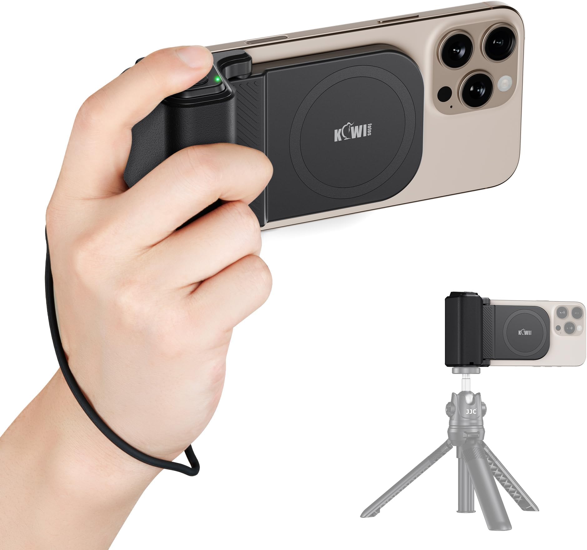 Amazon.com: KIWIFOTOS Magnetic Phone Camera Grip for Magsafe Phone ...