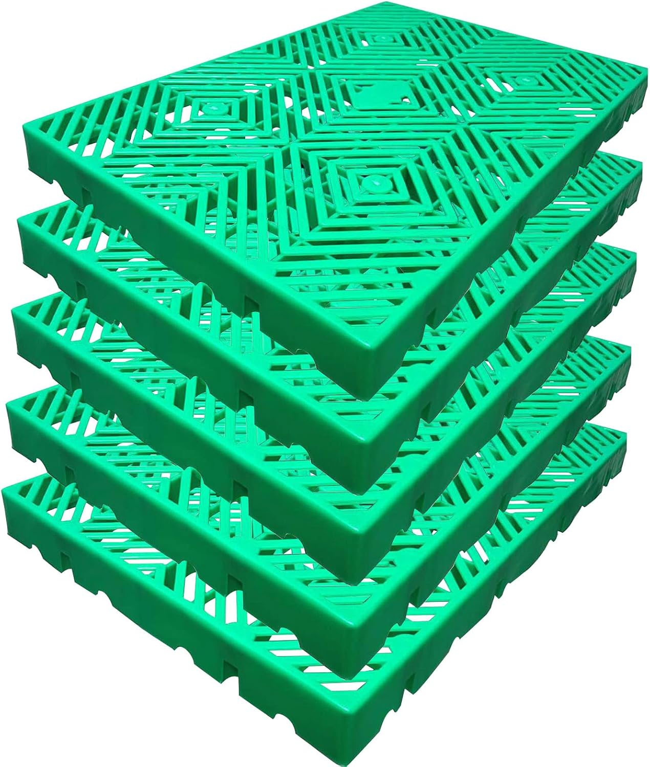 Amazon.com: LXSEHN Plastic Pallet, 5pcs 23.6x15.7x2IN Green Waterproof ...