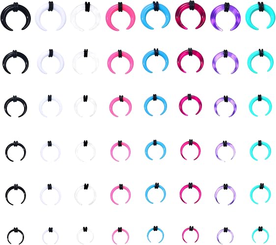 Amazon.com: YADOCA 48Pcs Acrylic Septum Stretching Kit 14G 12G 10G 8G ...