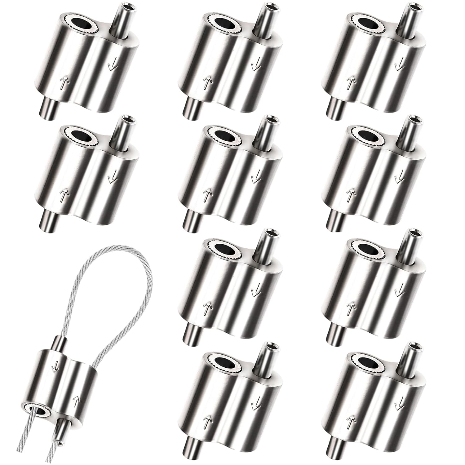 1/16 Inch M3 Stainless Steel Wire Rope Cable Clip Clamp, 1/16" Two Way ...