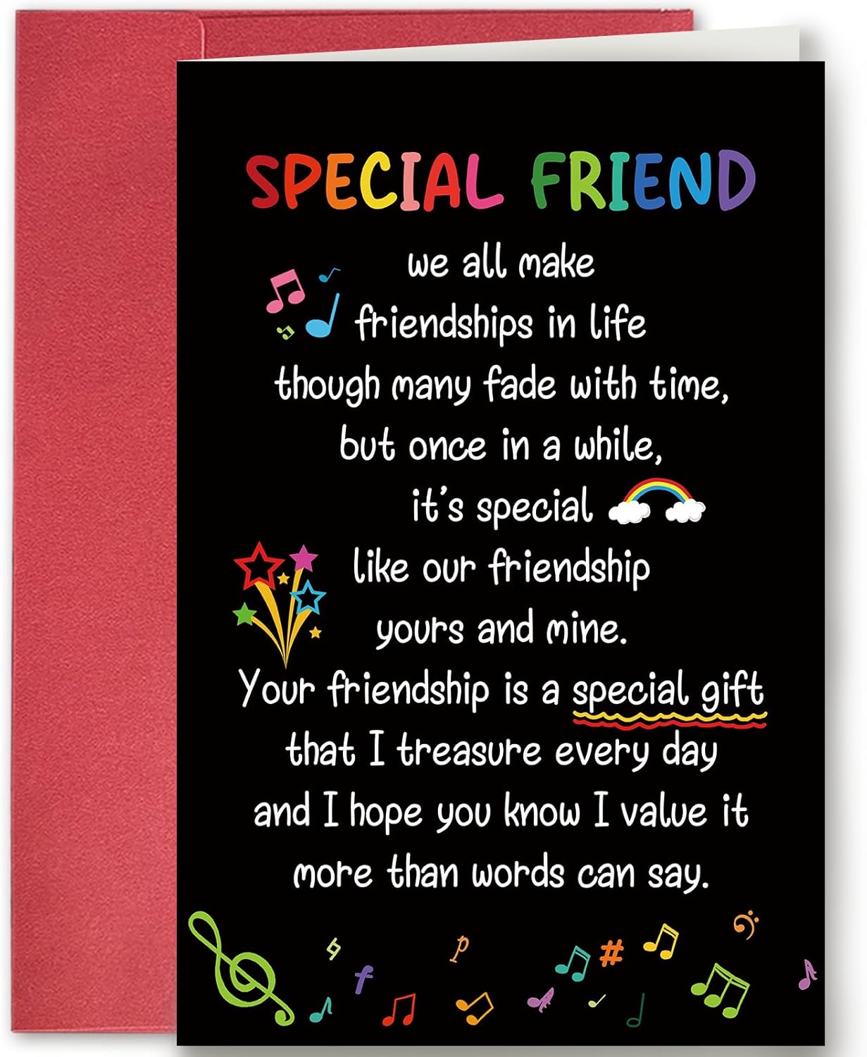 Amazon.com: SuperShunhu Special Friend Card, Poem Friendship Card for ...