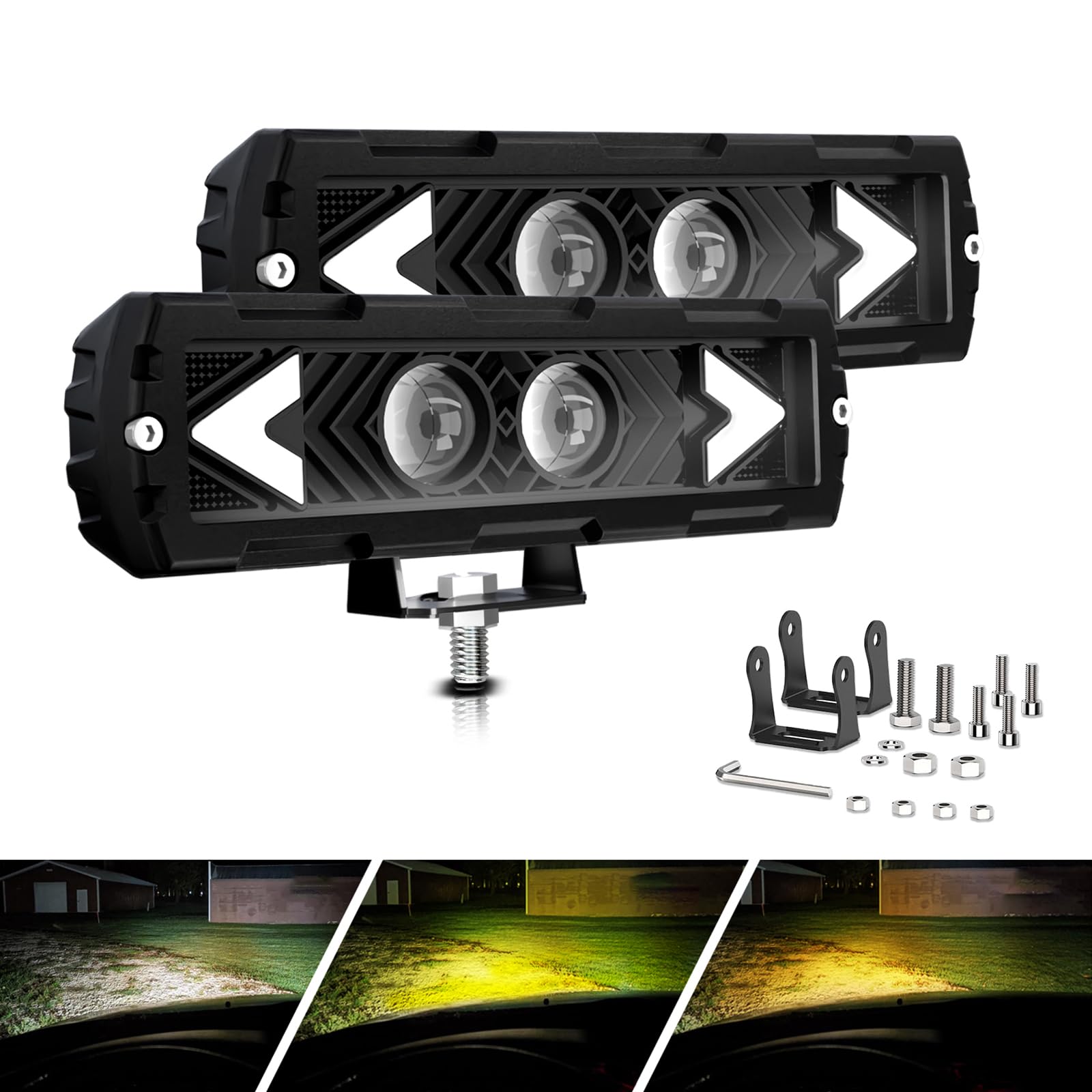 Amazon.com: YUGUANG 6inch LED Light Bar, Motorcycle Driving Fog Light ...