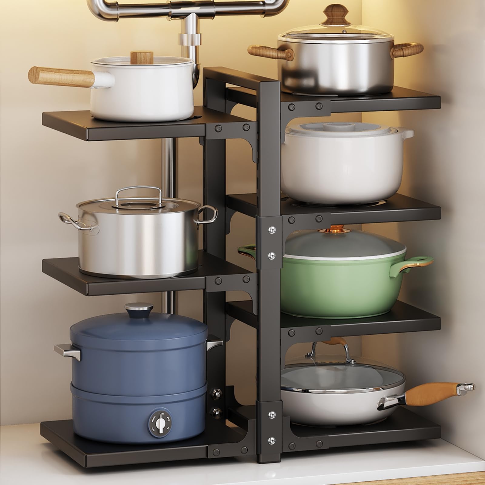 Amazon.com: SIMPFIT Pots and Pans Organizer under Cabinet, Heavy Duty ...