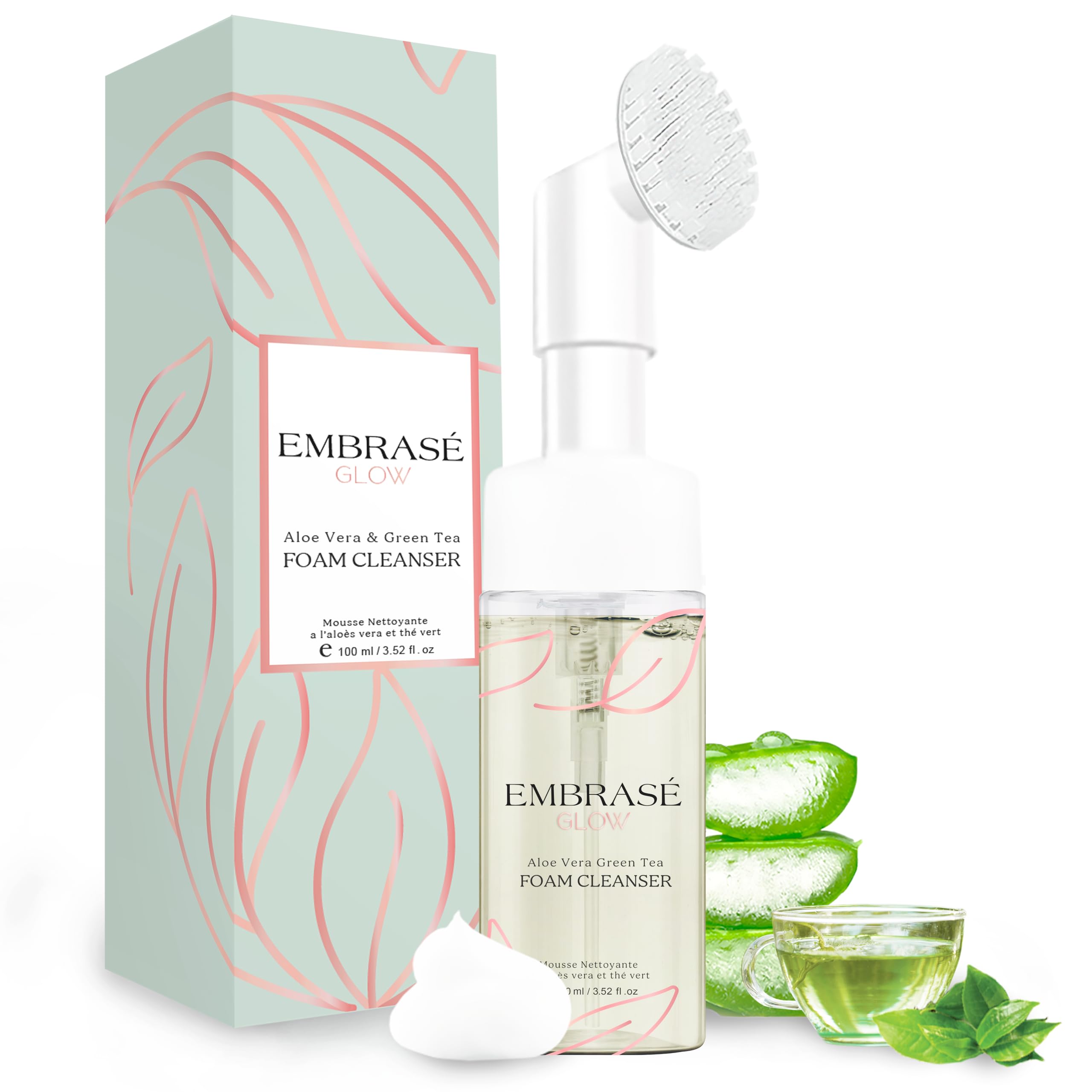 Amazon.com: EG EMBRASÈ GLOW Foaming Facial Cleanser - Infused with ...