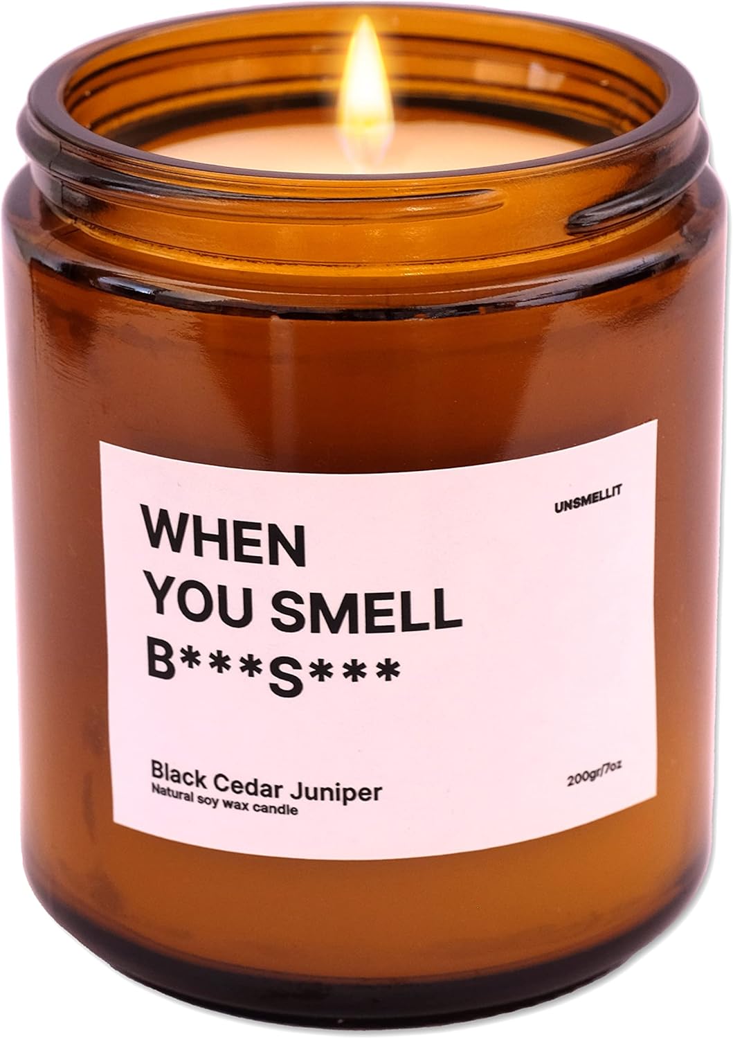 Amazon.com: Black Cedar Juniper Natural Soy Wax Candle, Aromatherapy ...