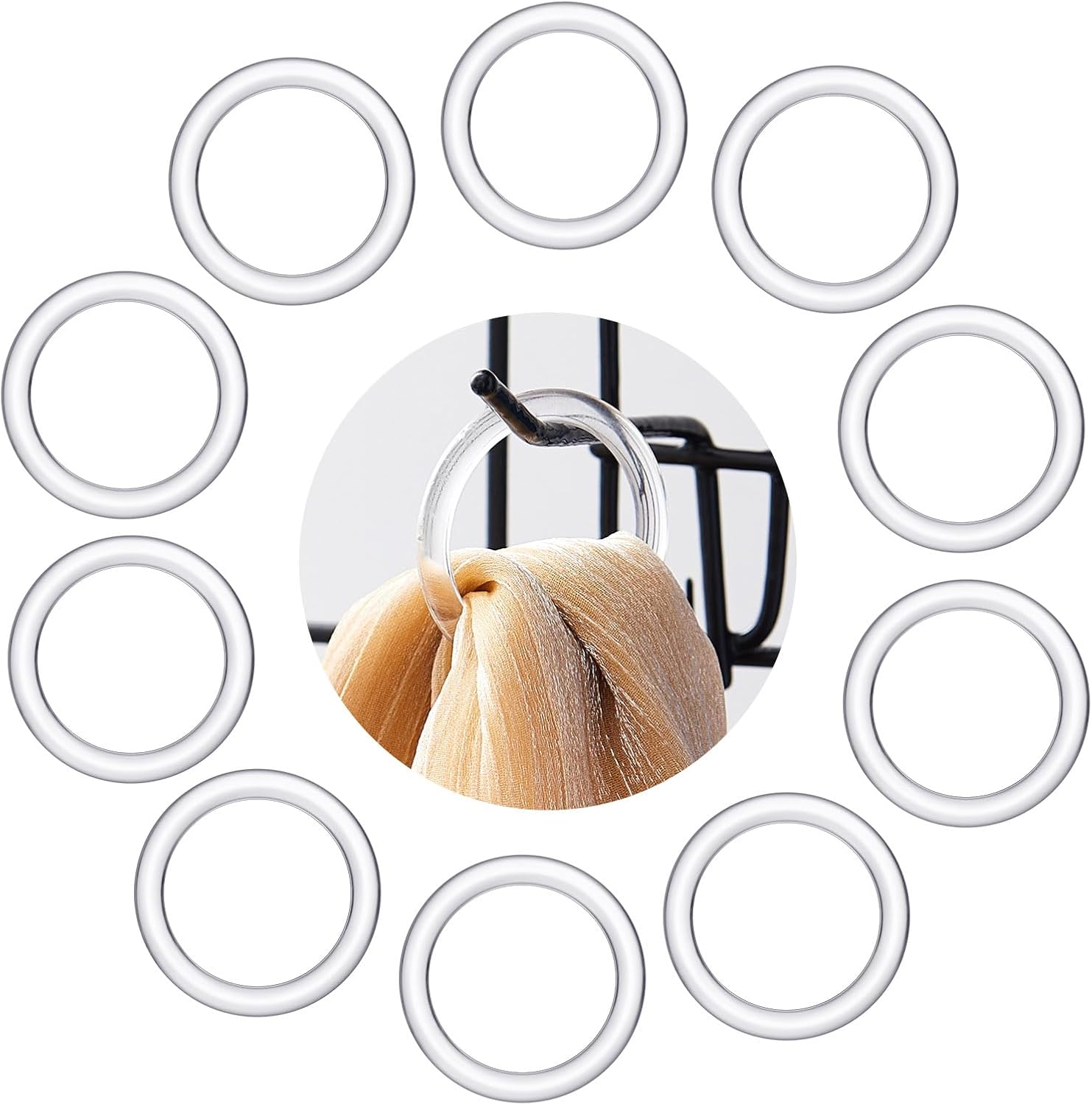 Amazon.com: Kritkin 200 Pcs Plastic Scarf Rings for Crafts DIY 1-5/8 ...