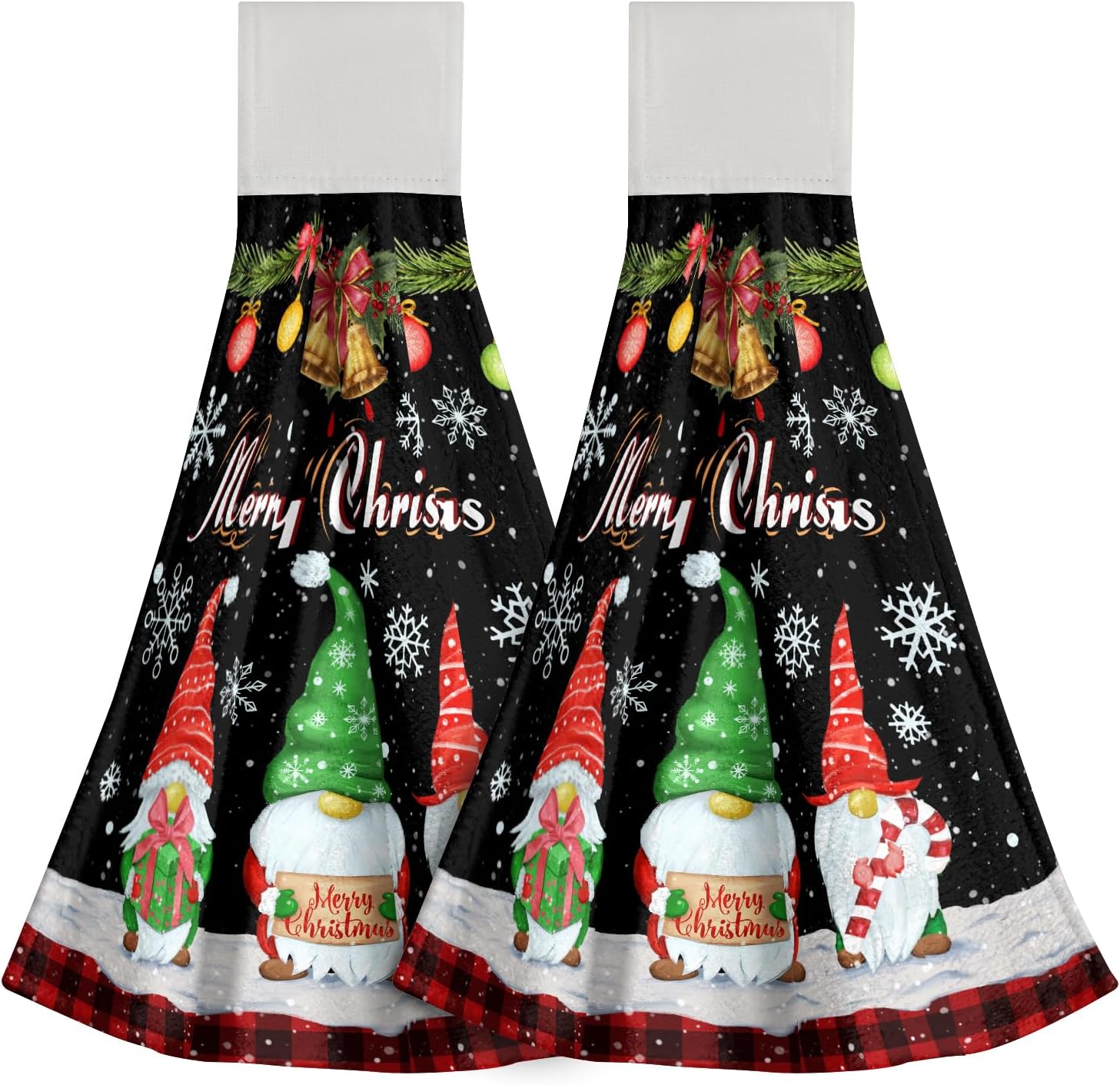 Amazon.com: Giwawa Merry Christmas Kitchen Towels Set of 2 Xmas Gnome ...