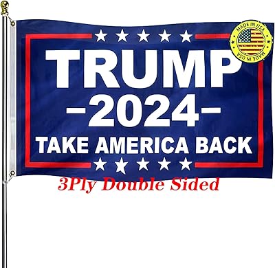 Amazon.com : Trump 2024 Flag 3x5 Outdoor Double Sided Made in USA Heavy ...