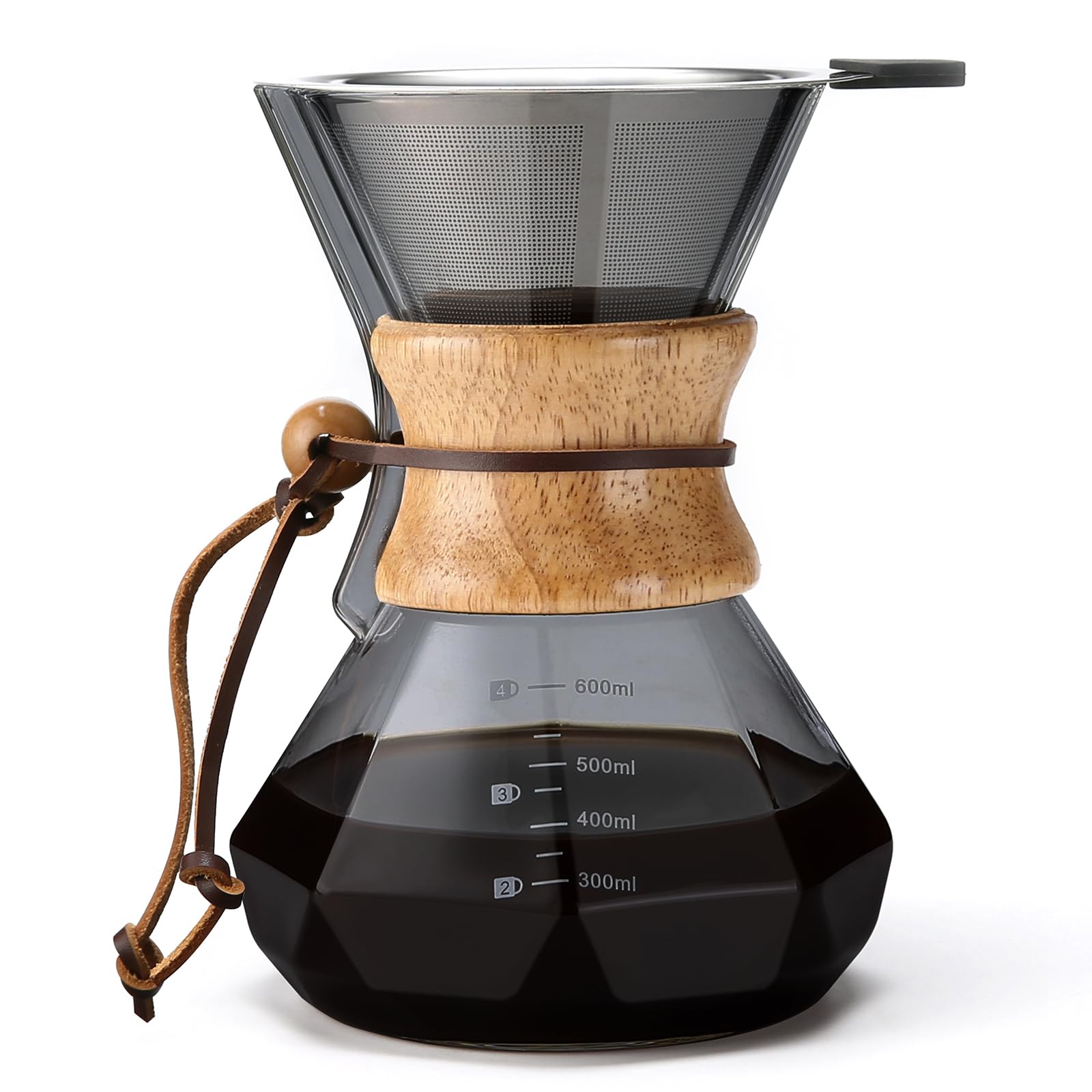 Amazon.com: Lalord Pour Over Coffee Maker with Stainless Steel Filter ...